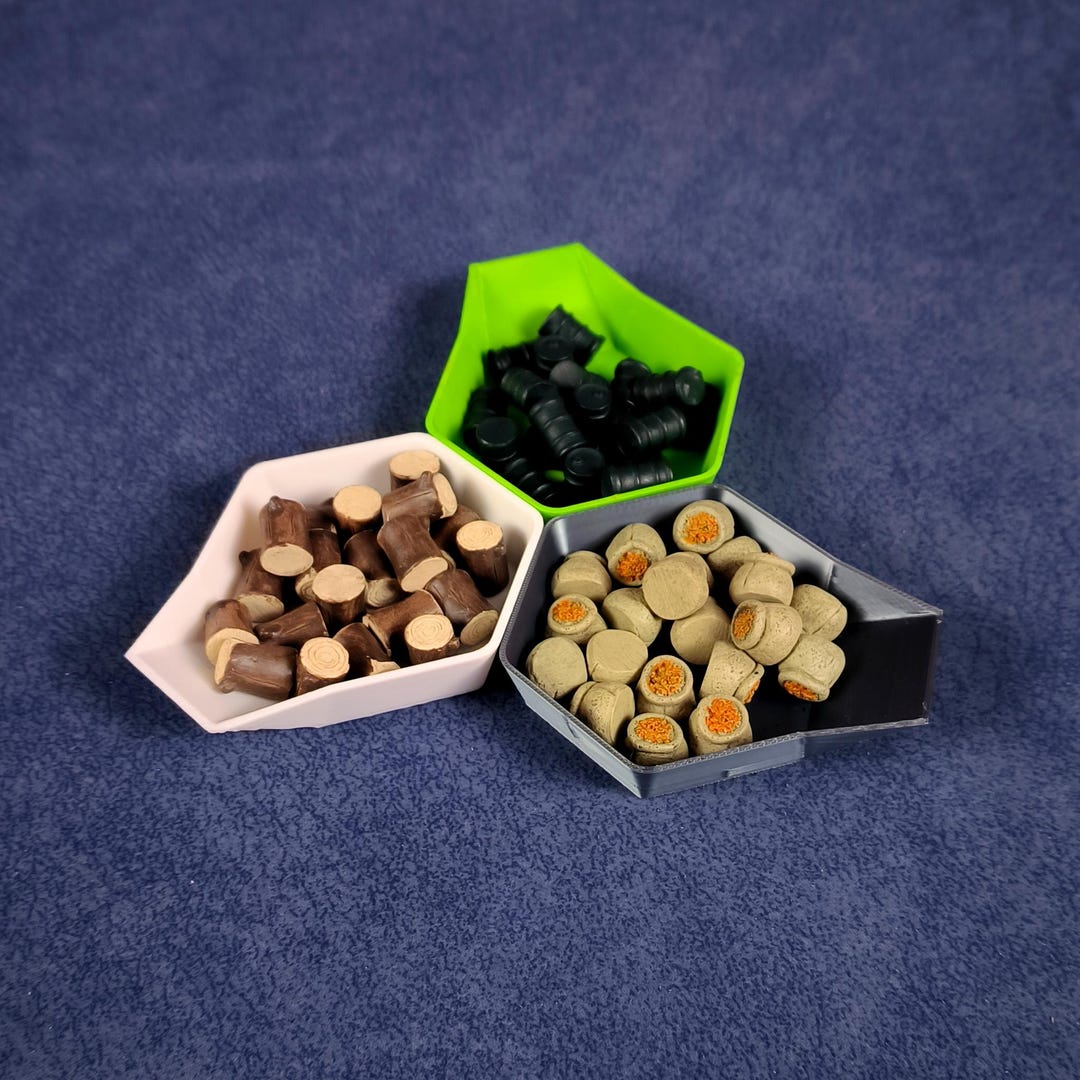 Stackable Board Game Token/resource Tray W/ Funnel - Etsy