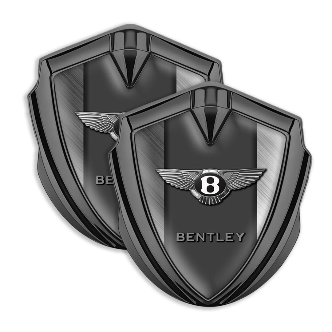 Bentley Metal Emblems - Domed Epoxy Sticker in a Metal Frame for Car ...