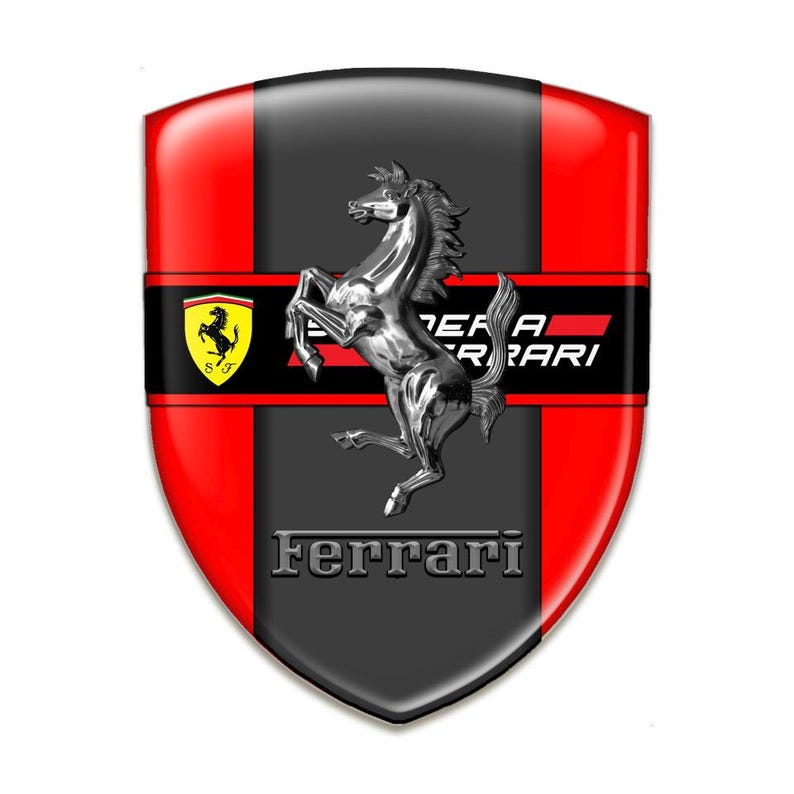 Ferrari Domed Shield Badge: 3D Self Adhesive Car Emblem - Etsy