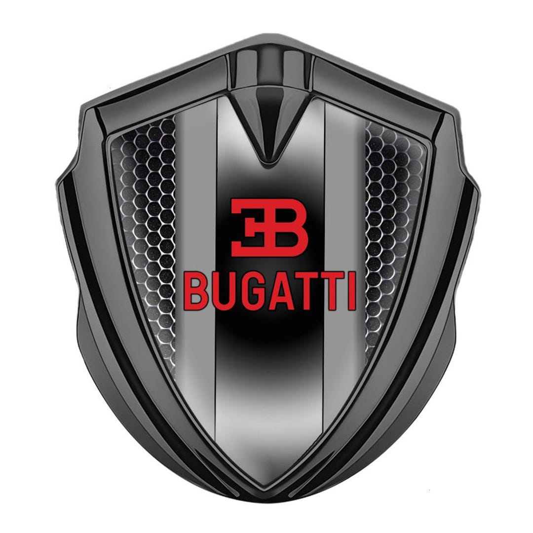 Bugatti Metal Emblems - Domed Epoxy Sticker in a Metal Frame for Car ...
