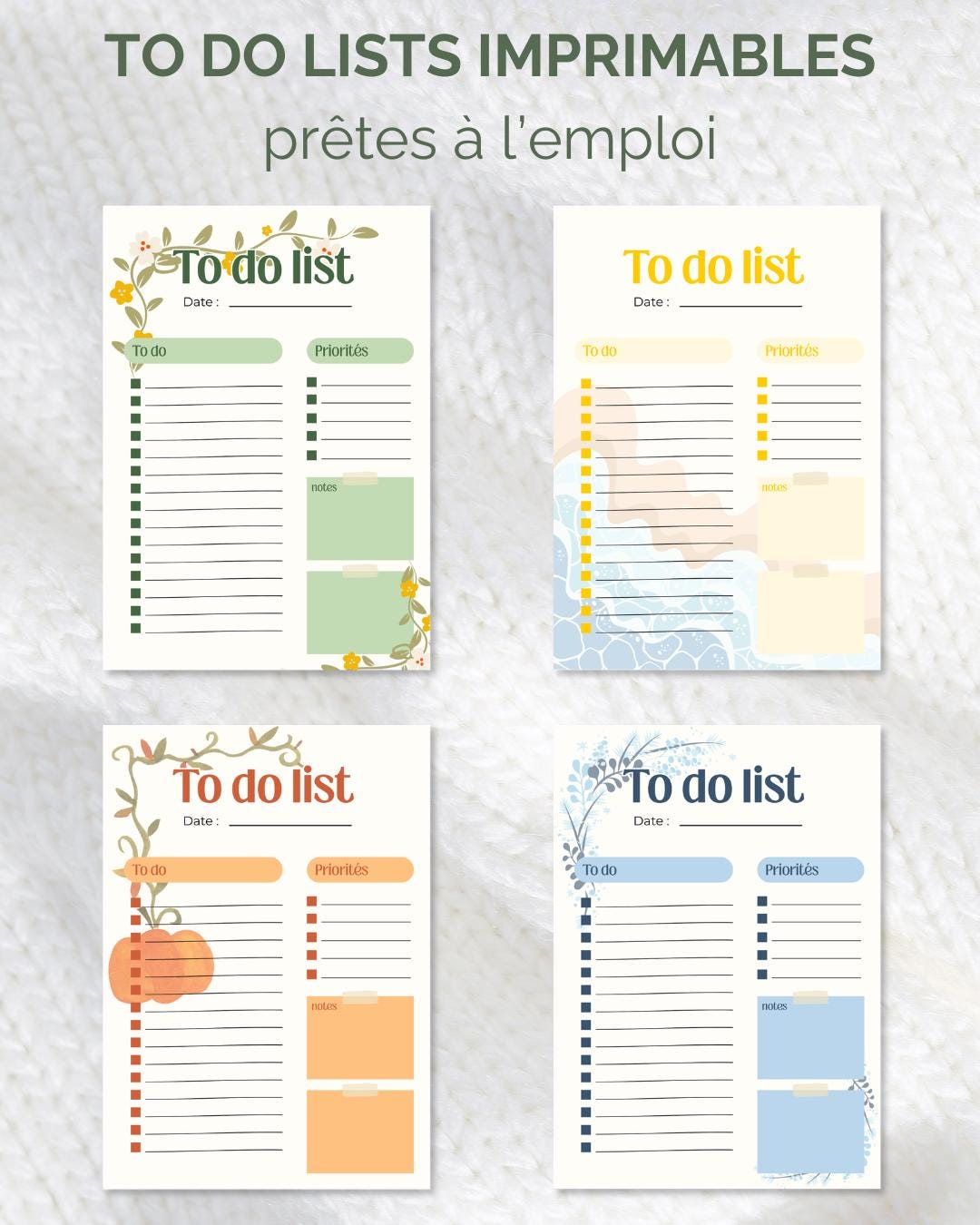 Seasonal to Do List Printable – Spring Summer Fall Winter Planner ...