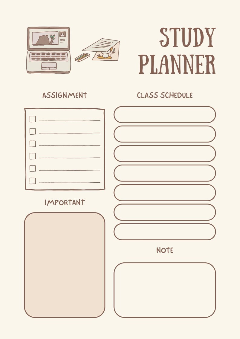 Printable Daily Planner Template: Minimalist PDF (digital Download) - Etsy