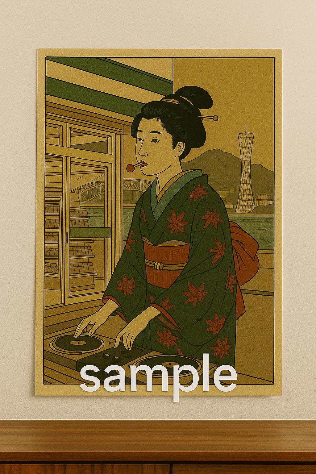 Modern Ukiyo-e Portrait Set | Samurai, Ninja & Geisha Digital Wall Art ...