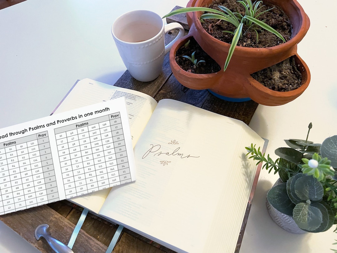 Psalms and Proverbs Monthly Bible Reading Plan Download | Read Through ...