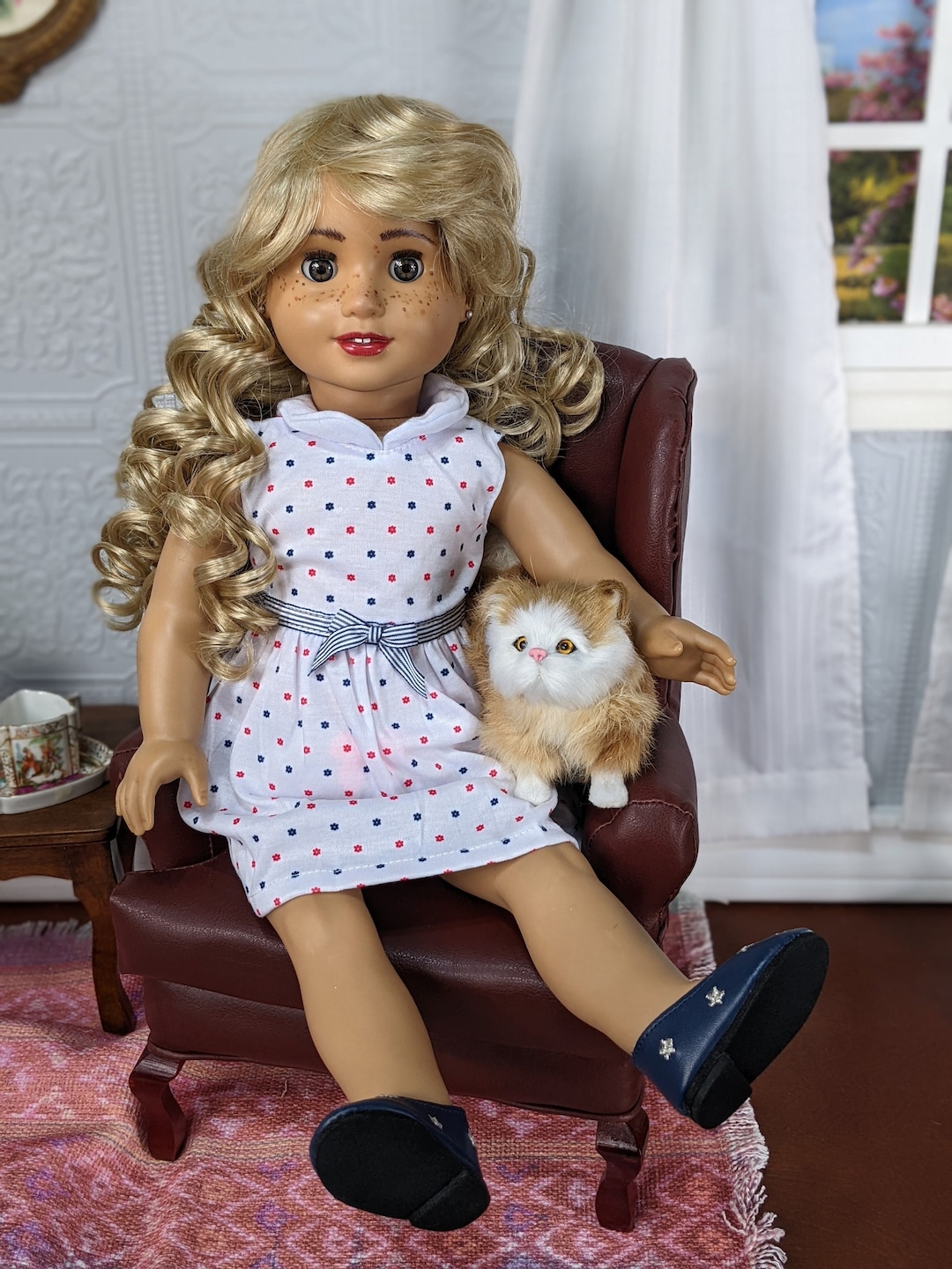 Meet Hazel - Custom AG Doll Retro Blonde Ringlets 18 Inch Doll - Pre ...