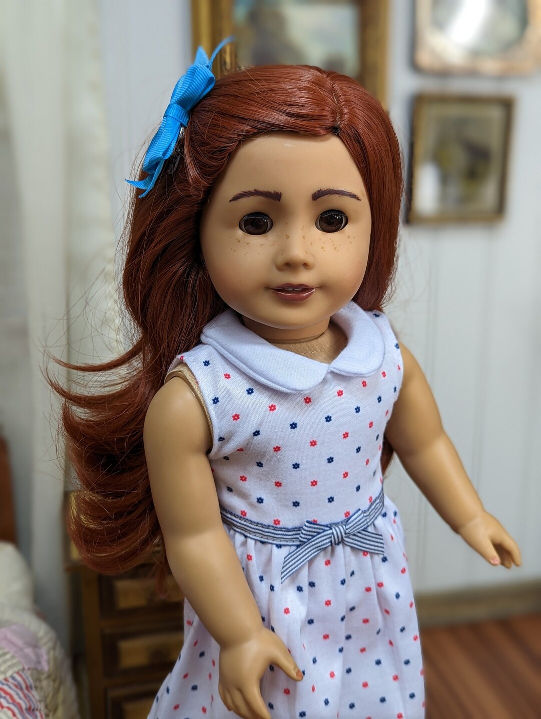 Conoce a Camille Muñeca AG personalizada Hermosa peluca Auburn Muñeca ...