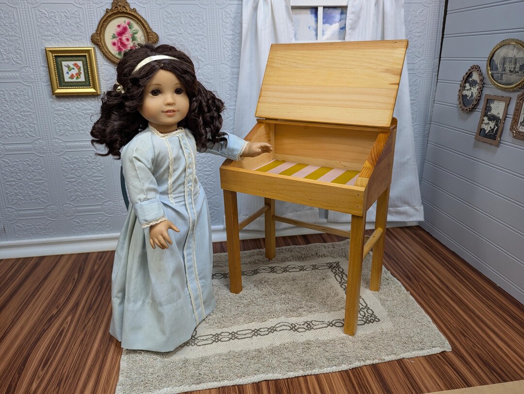 Elevated Writing Desk for Dolls - Vintage Doll House Props Accessories ...