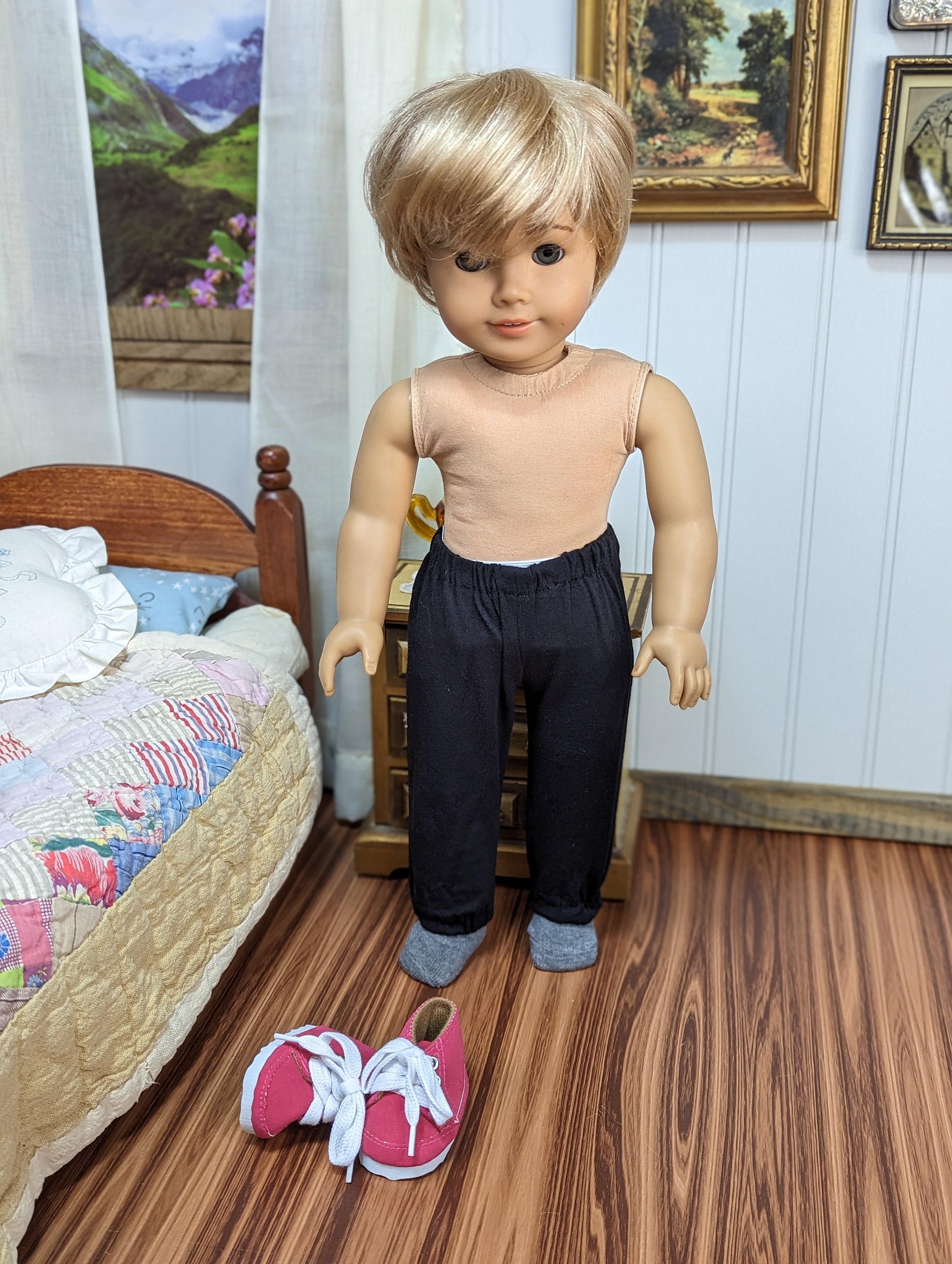 NEW One of a Kind Boy 18 Inch Doll Kieran Unique Male AG Doll Pre-loved ...