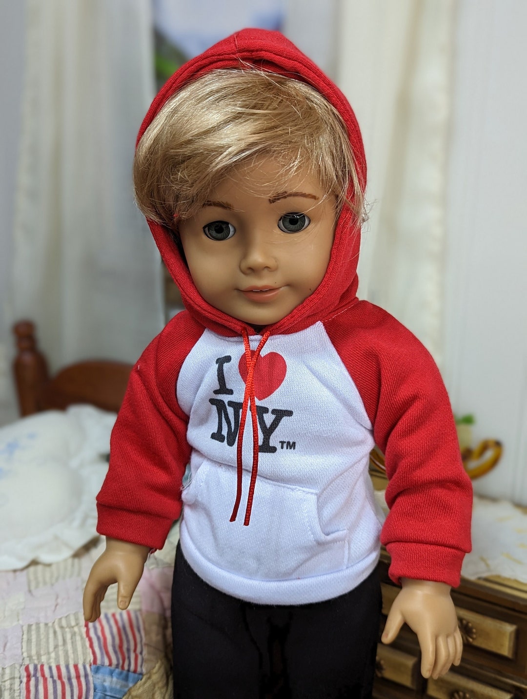 NEW One of a Kind Boy 18 Inch Doll Kieran Unique Male AG Doll Pre-loved ...