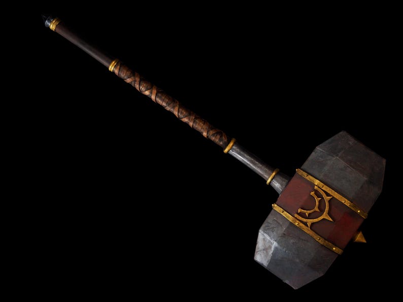 Helm Hammerhand War Hammer Template | EVA Foam, LOTR Cosplay (PDF ...