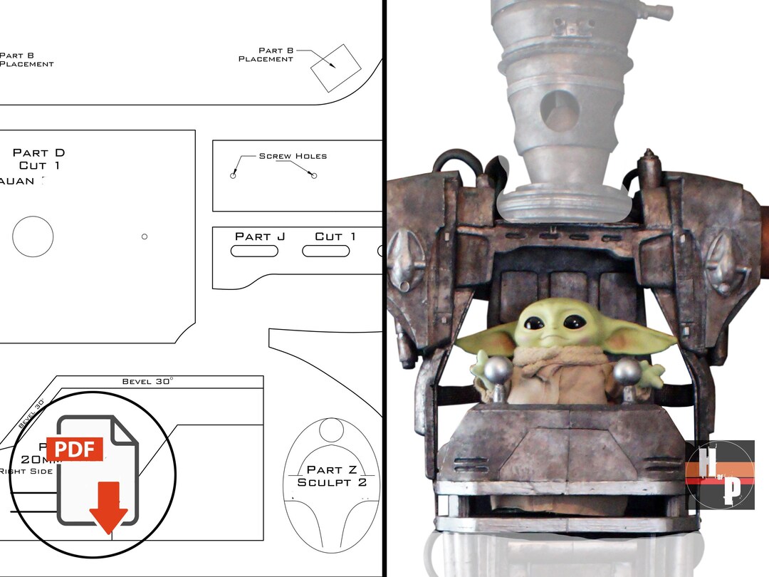 IG-12 Droid Chest Template, Life-size EVA Foam Pattern (PDF) - Etsy