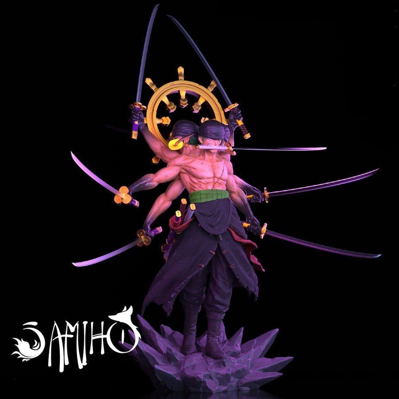 Zoro Ashura 3D Resin Statue Figure | One Piece | Hand Painted ...