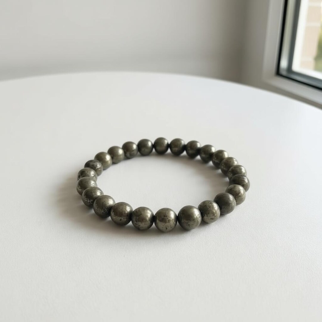 Natural Certified Pyrite Gemstone Bracelet | Wealth Stone Bracelet ...