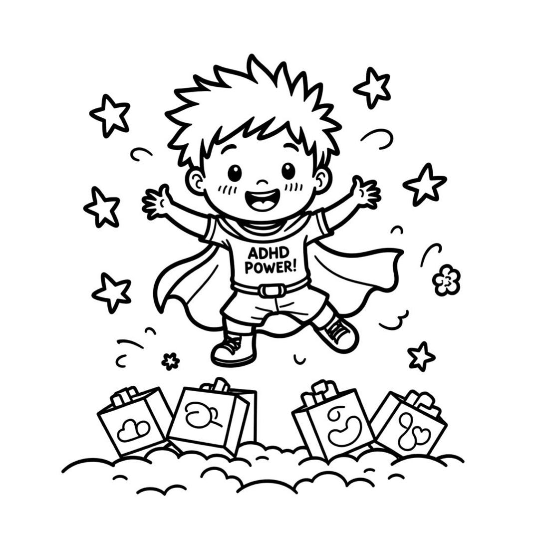 ADHD Digital Coloring, Kids ADHD Coloring Sheets, ADHD Prints - Etsy ...
