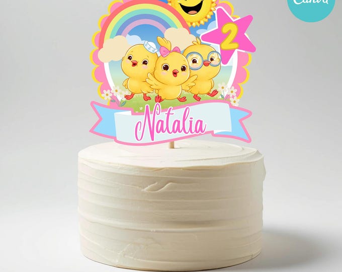Cake Topper Canticos Theme Pollitos, Digital Download, Printable. - Etsy