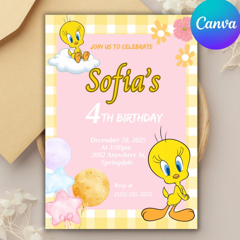 Birds Birthday Invitation - Etsy