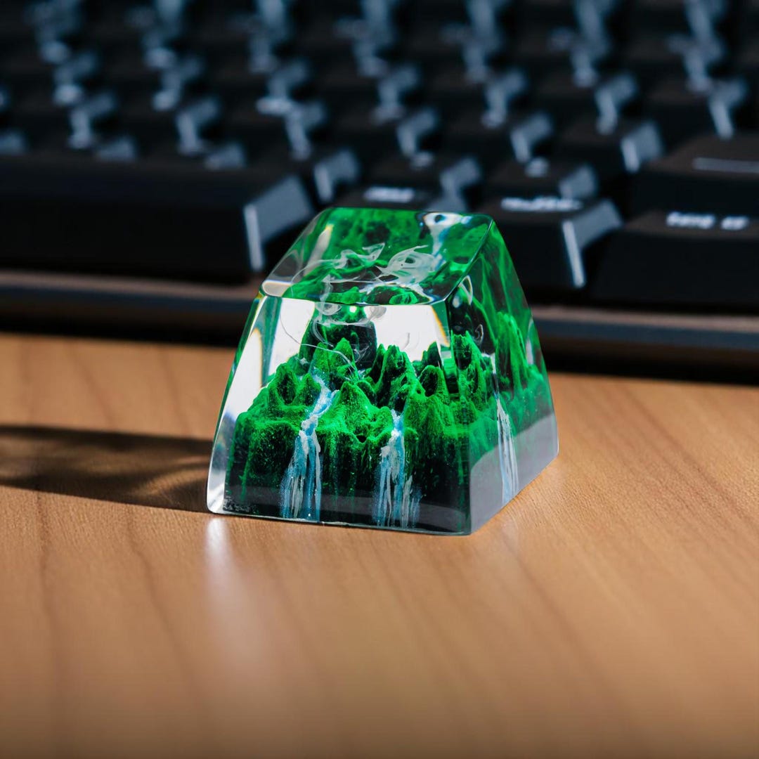 Handcrafted Forest Landscape Artisan Keycap for Mechanical Keyboards ...