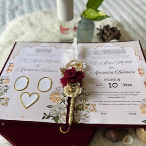 Personalized Nikah Nama, Islamic Marriage Certificate, Muslim Wedding ...
