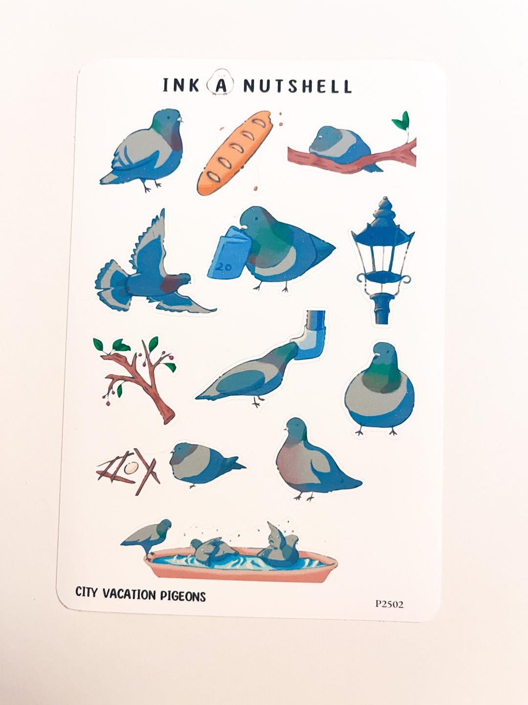 Pigeon Stickers – City Vacation Pigeons | Cute Matte Sticker Sheet for ...