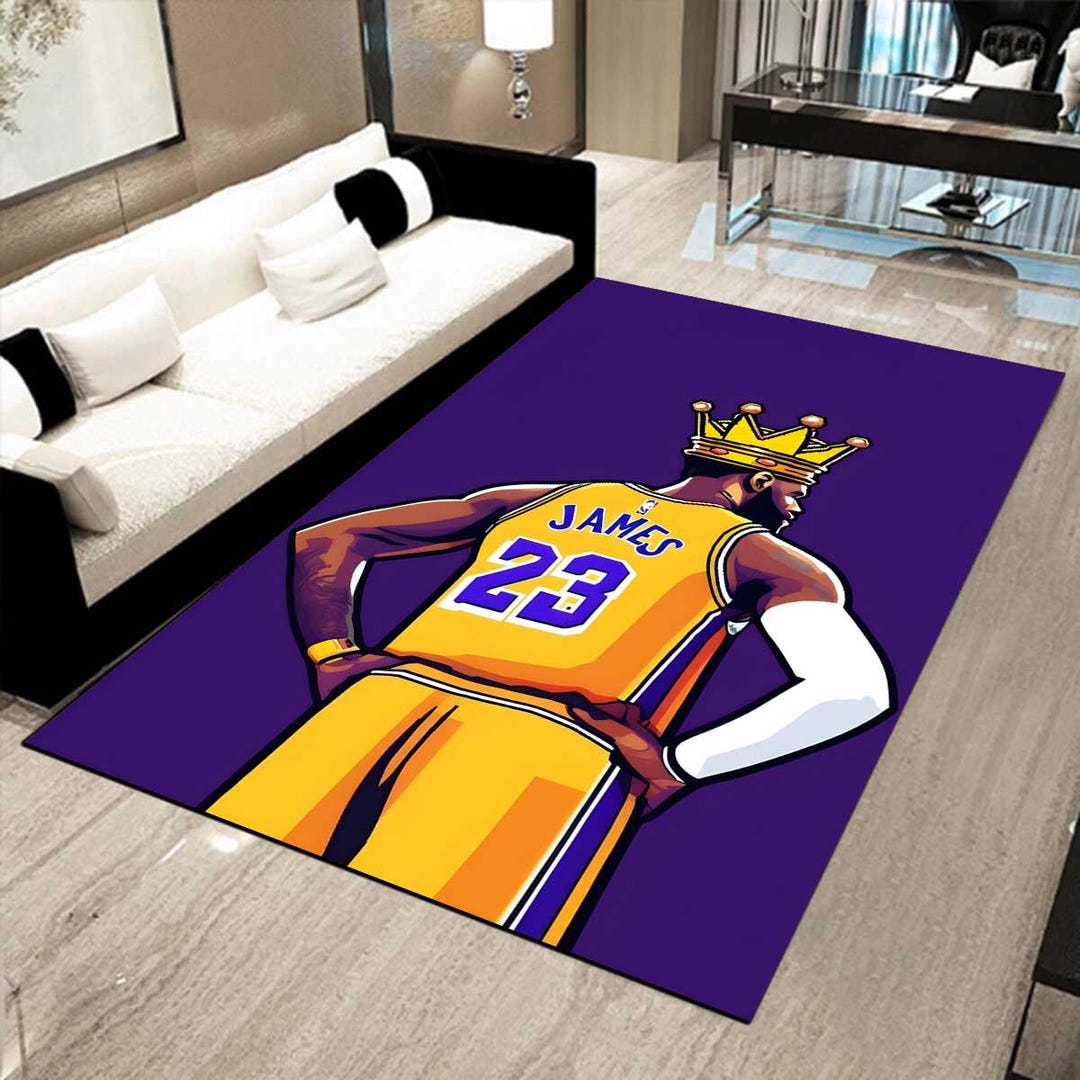Lebron James Rug, King James Rug, Teen Room Rug, Custom James Rug, GOAT ...
