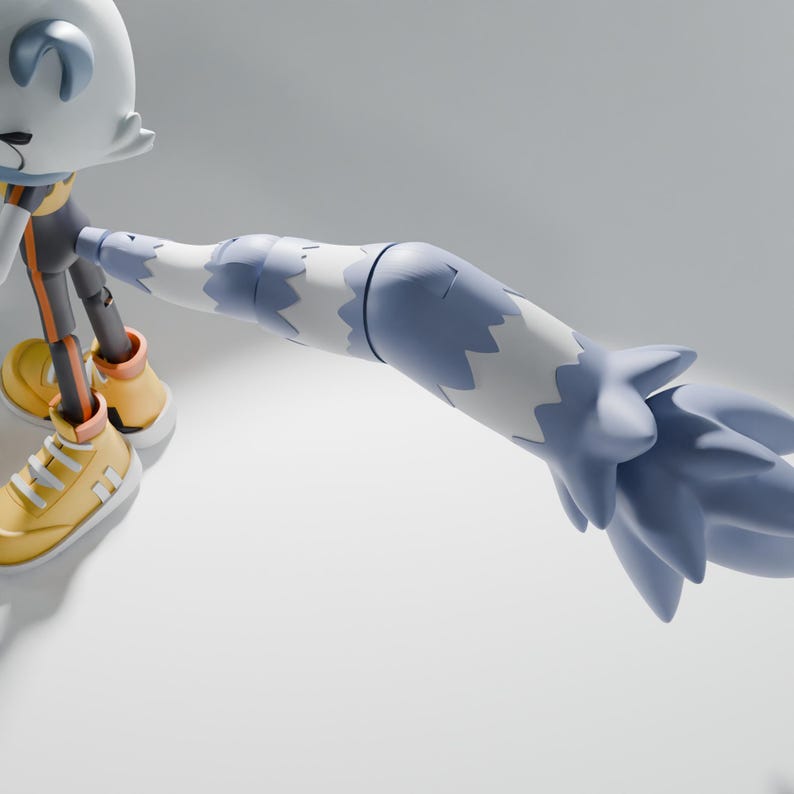 Tangle the Lemur - Mobian Articulated Figure | Sonic BJD Mechanical for ...