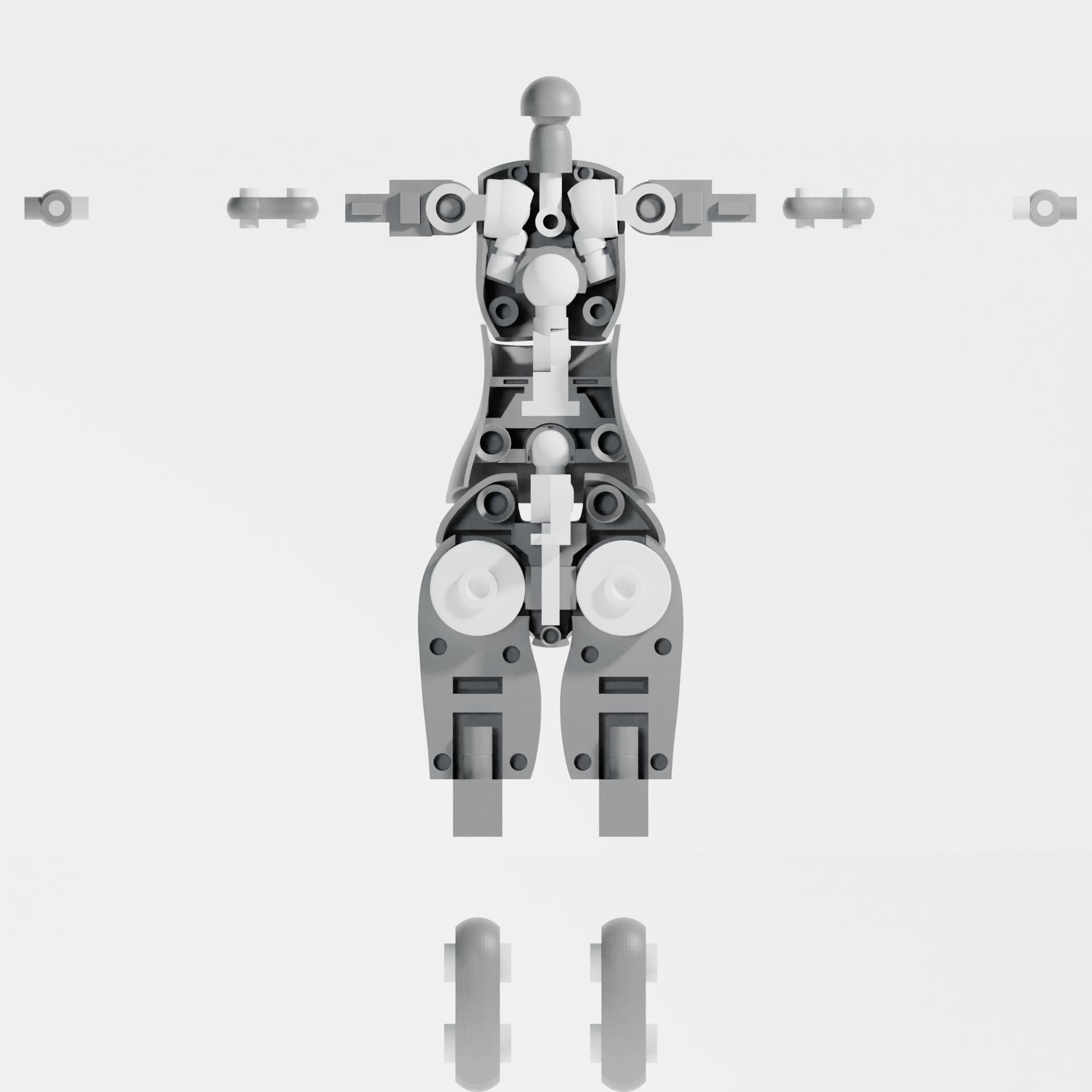 BJD Mechanical Kit - Digital STL - Ball Joint Doll Base for 3D Printing ...