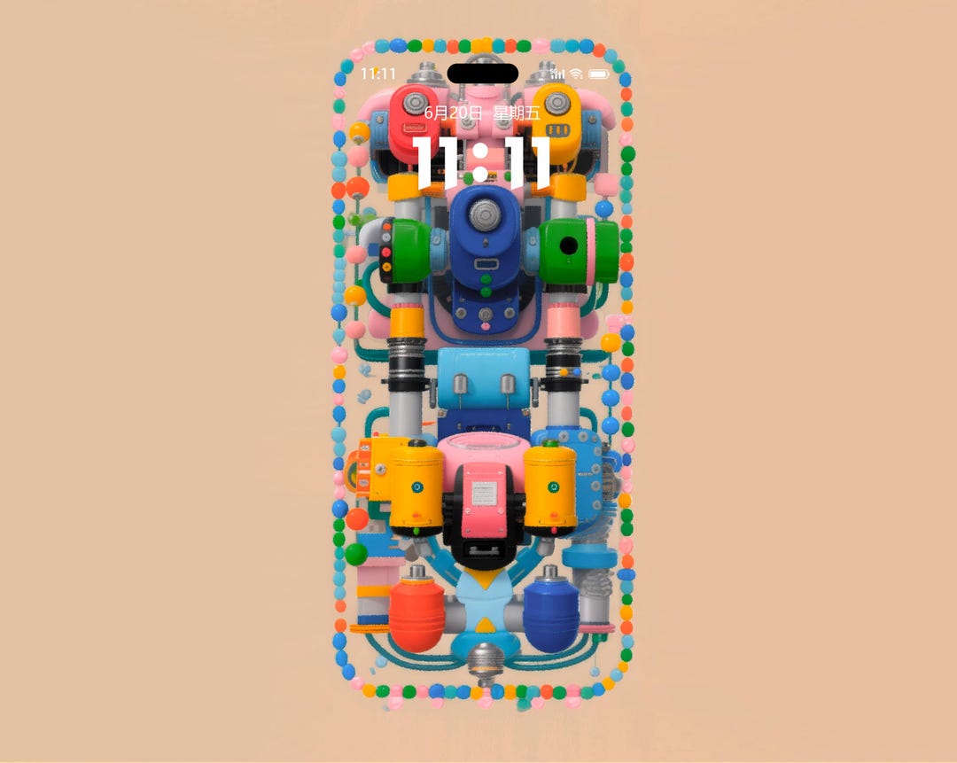 Colorful Dopamine iPhone Wallpaper | Playful Mobile Lock Screen ...