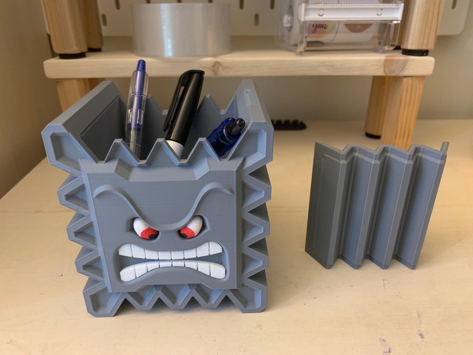 3D Printed Thwomp Storage Box – Retro Mario-inspired Secret Compartment ...
