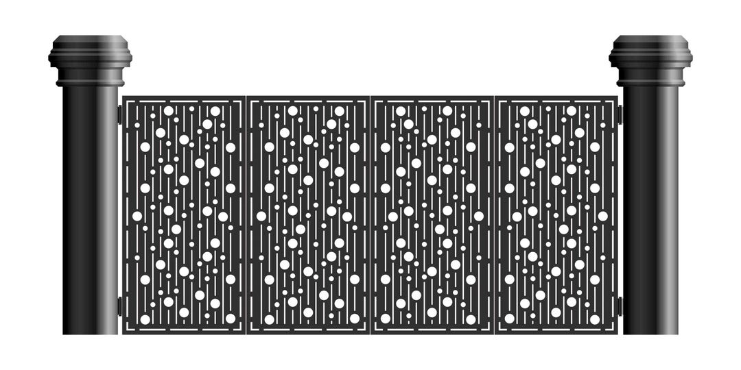 Modern Dots Lines DXF | Abstract Fence Panel | CNC Laser Cut Design ...