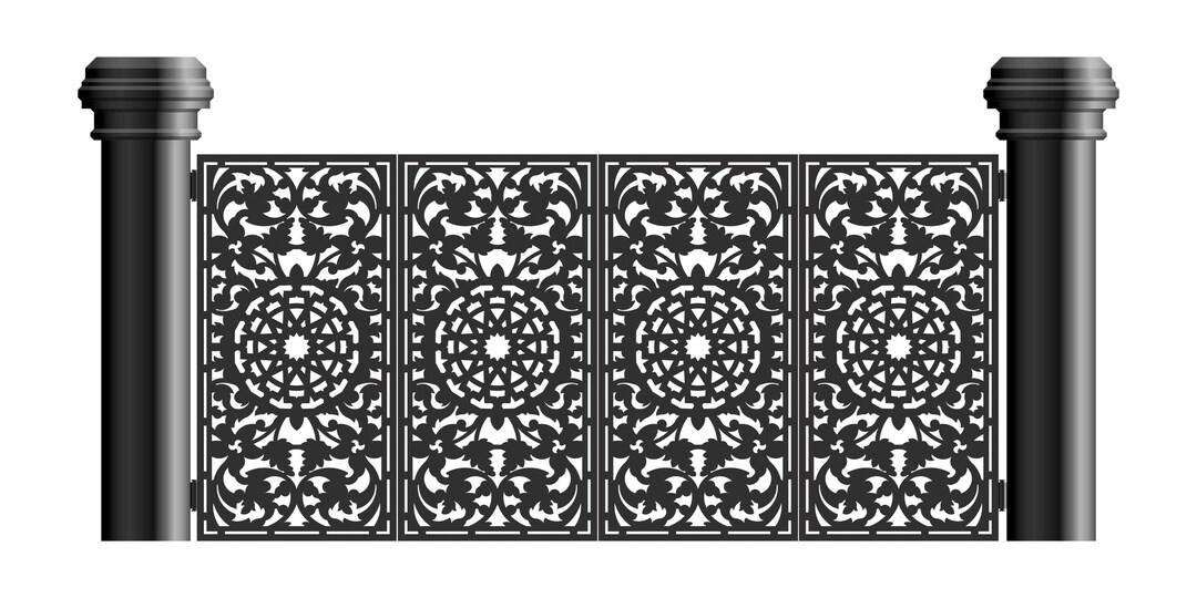 Mandala Fence Panel DXF File | Round Floral Laser Cut Gate Design| CNC ...