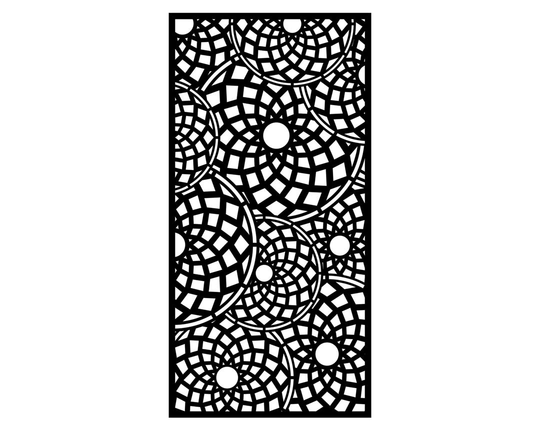 Geometric Circle Pattern, Privacy Screen DXF File, Laser Cut, CNC ...