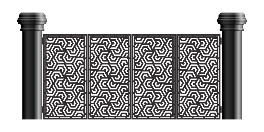 Hexagonal Maze Panel DXF File | Geometric Laser Cut SVG Design | Modern ...