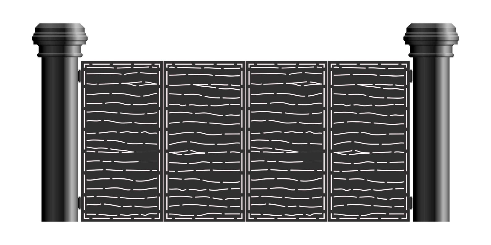 Wavy Line Panel DXF | Modern Gate Design | Laser Cut Privacy Screen ...