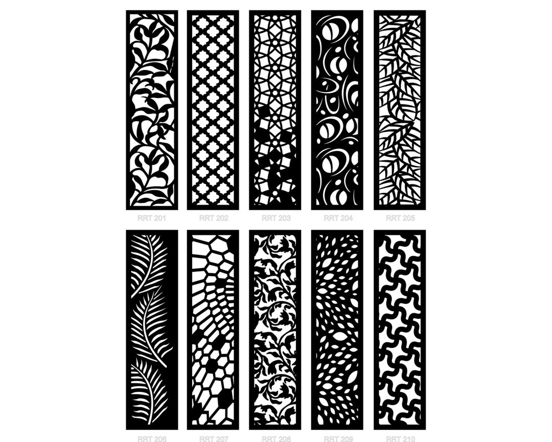 Vertical DXF Panel Files | Laser Cut Screen | CNC Plasma Art | Leaf ...