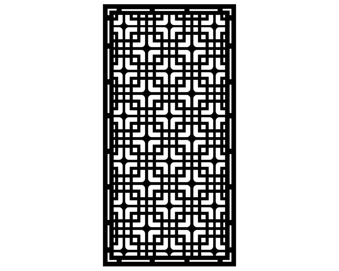 Modern Geometric Interlocking Square Lattice DXF File for CNC Laser ...