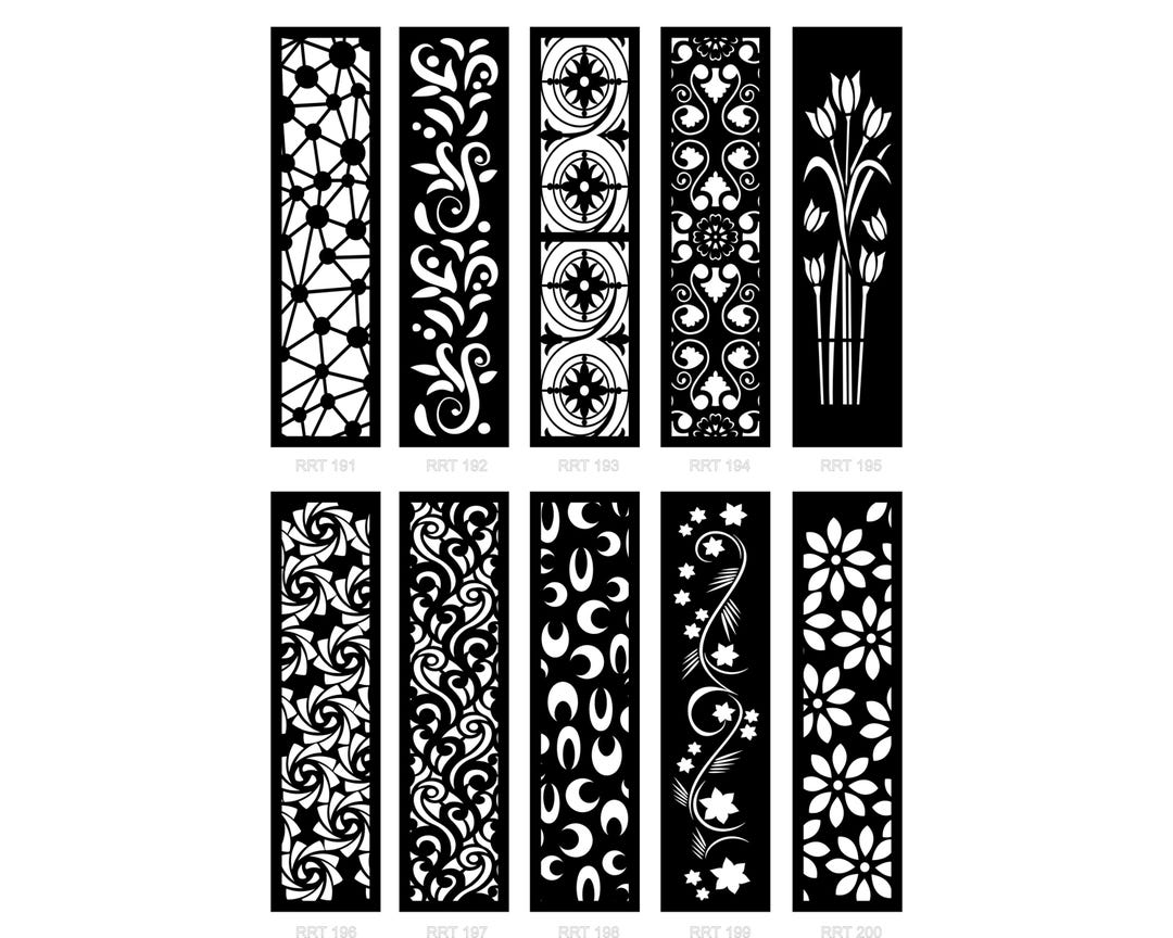 Vertical DXF Panel Files | Laser Cut Screen | CNC Plasma Art ...