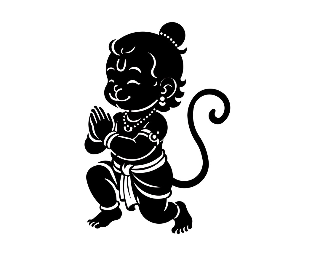 Lord Hanuman DXF File, Laser Cut Wall Art, Spiritual Design, Indian ...