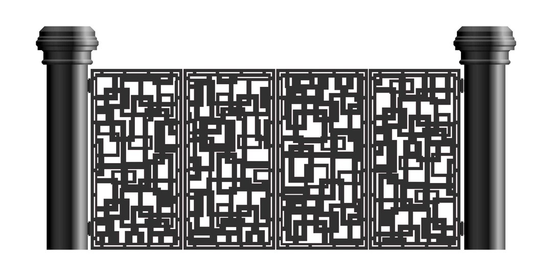 Geometric Maze Panel DXF | Modern Laser Cut Privacy Screen Design | CNC ...