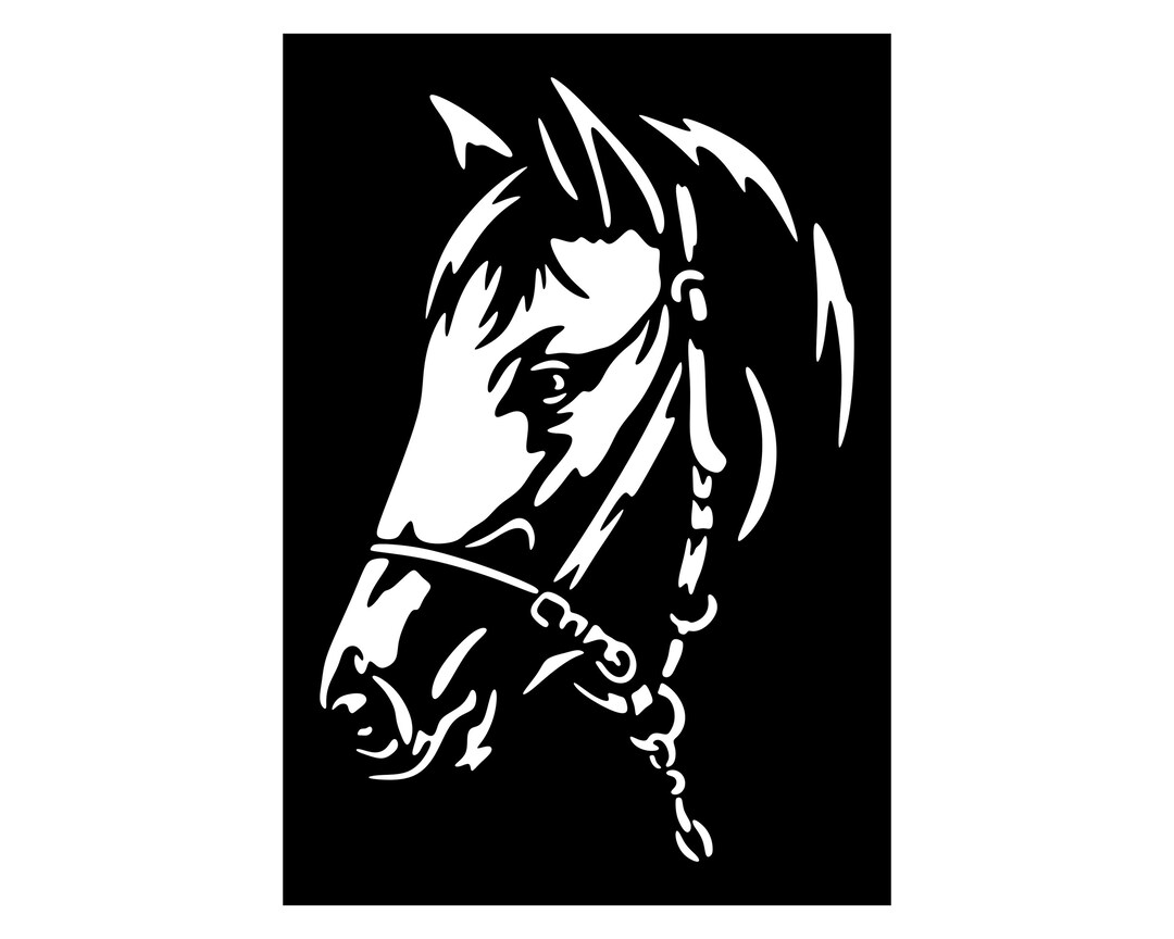 Horse Head DXF File | Majestic Equine Vector | CNC Plasma Cut Ready ...