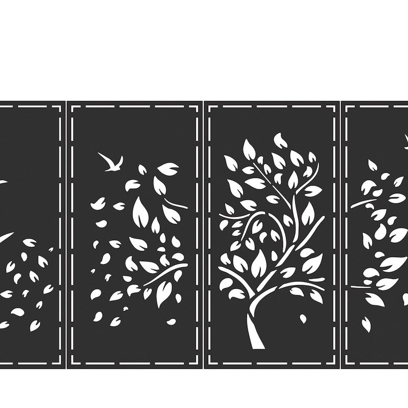 Tree Design Metal Panels - Etsy