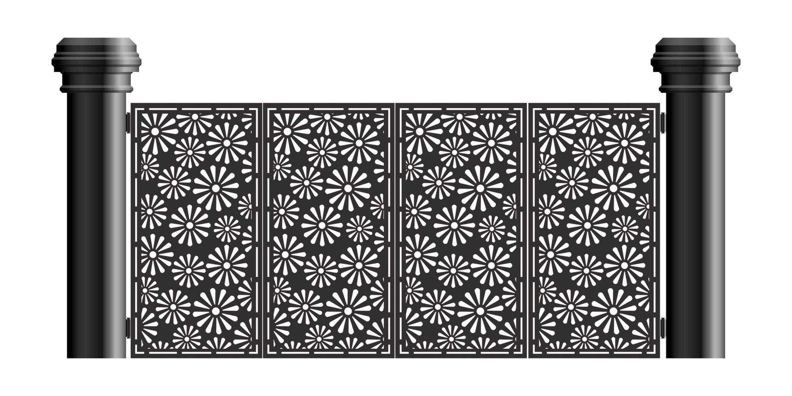Daisy Flower Panel | CNC Laser Cut SVG | Metal Privacy Screen | Floral ...