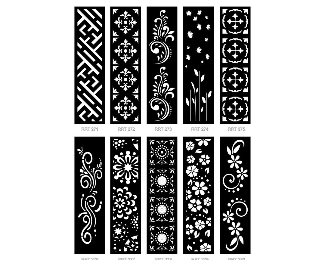 Vertical DXF Panel Files | Laser Cut Screen | CNC Plasma Art ...