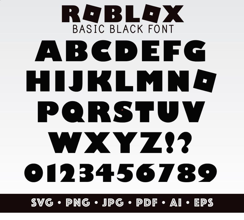 4 Roblox Font Bundles: SVG Alphabets (digital Download) for ...