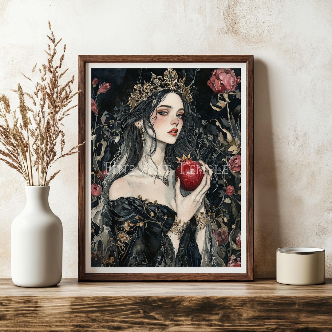 Persephone, Hades’ Bride — Dark Mythology Goddess, Pagan Digital ...