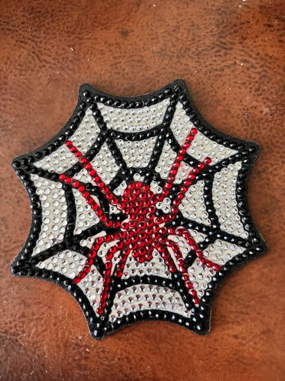 Red Spider Web Coaster - Etsy
