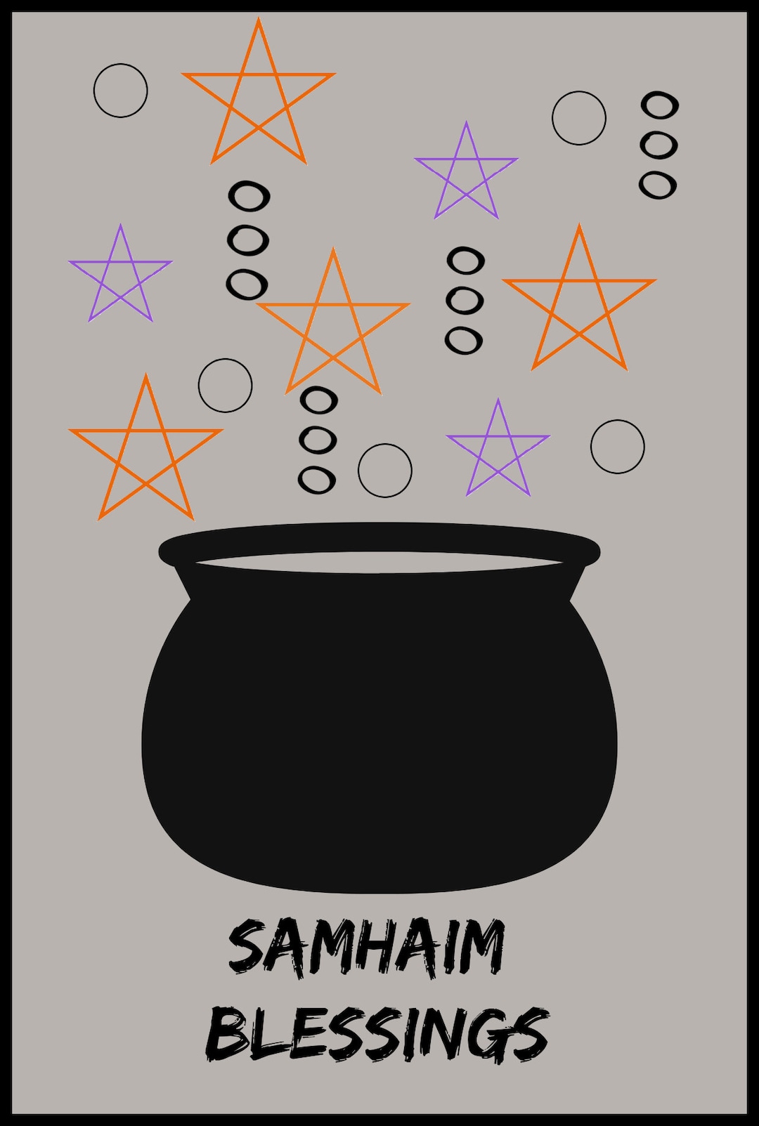 Downloadable Printable Samhain Greeting Card - Etsy