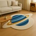Planet Shaped Hand-tufted Rug – Space Theme Kids Room Rug | Custom ...