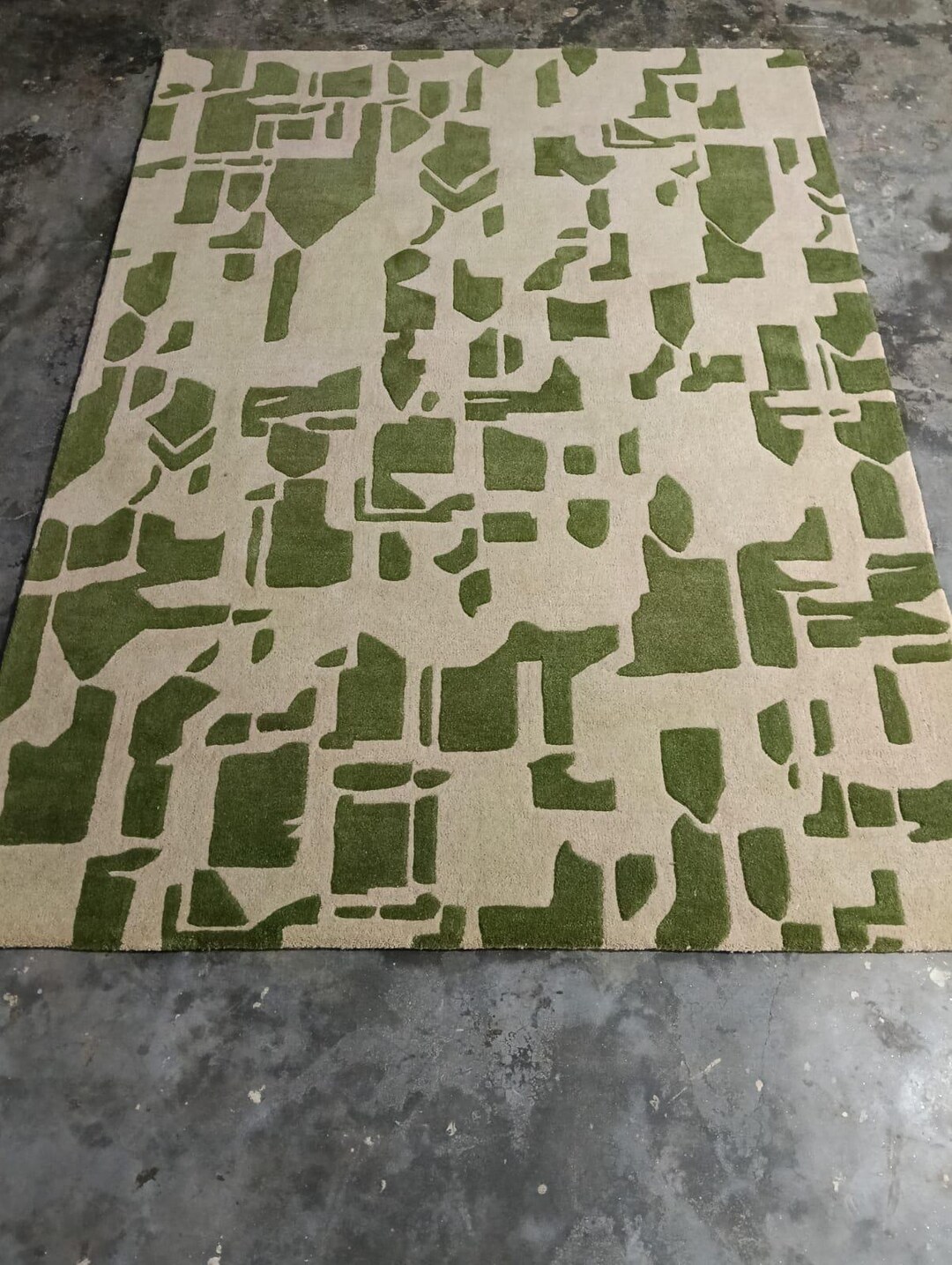 Modern Abstract Green Area Rug 8x10 – Hand Tufted Contemporary Living ...