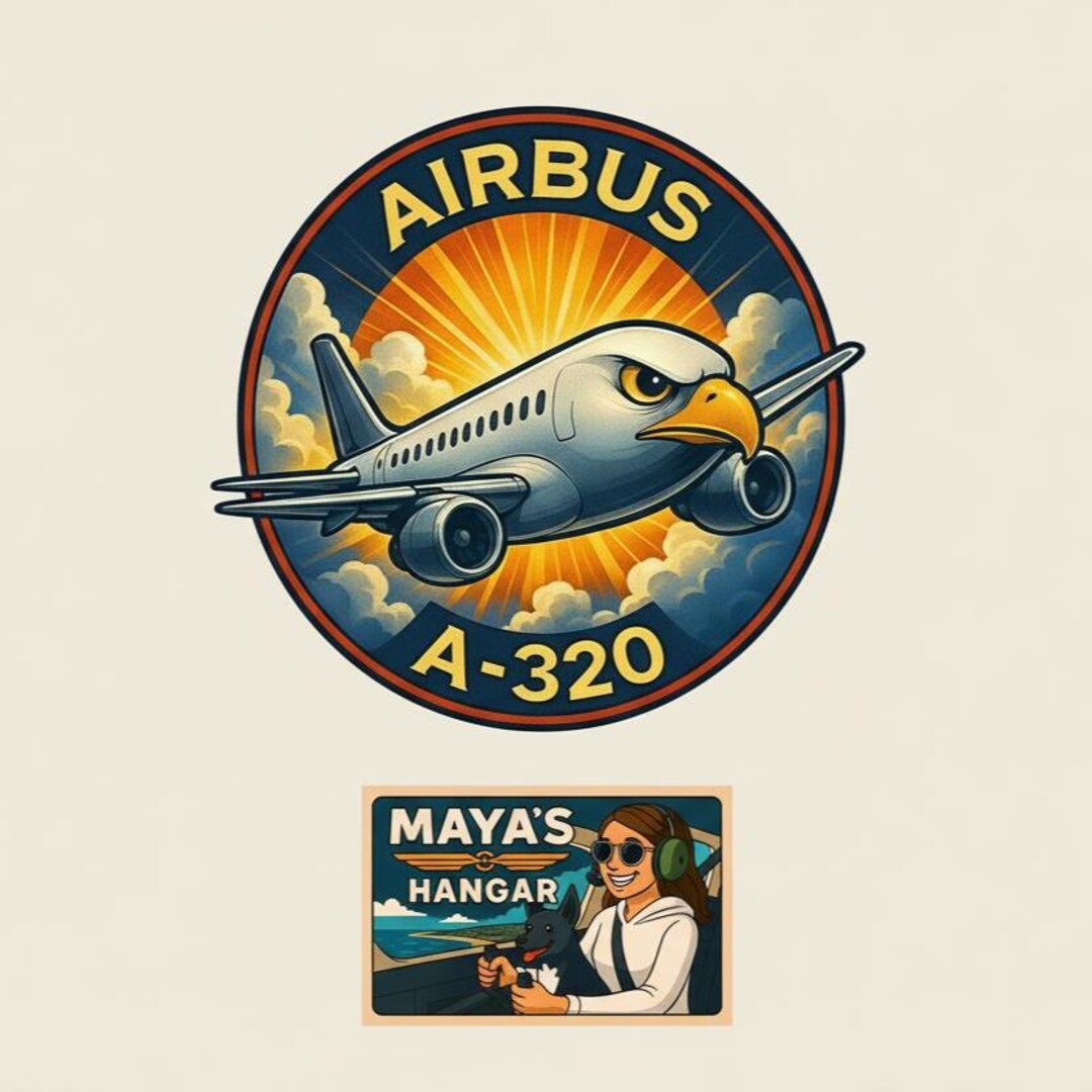 Airbus A-320 Nose Art Sticker | Glossy Vinyl | Pilot Gift | Waterproof ...