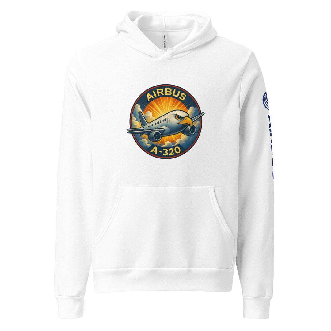 Airbus A-320 Aviation Hoodie | Premium Bella + Canvas 3719 | Pilot ...